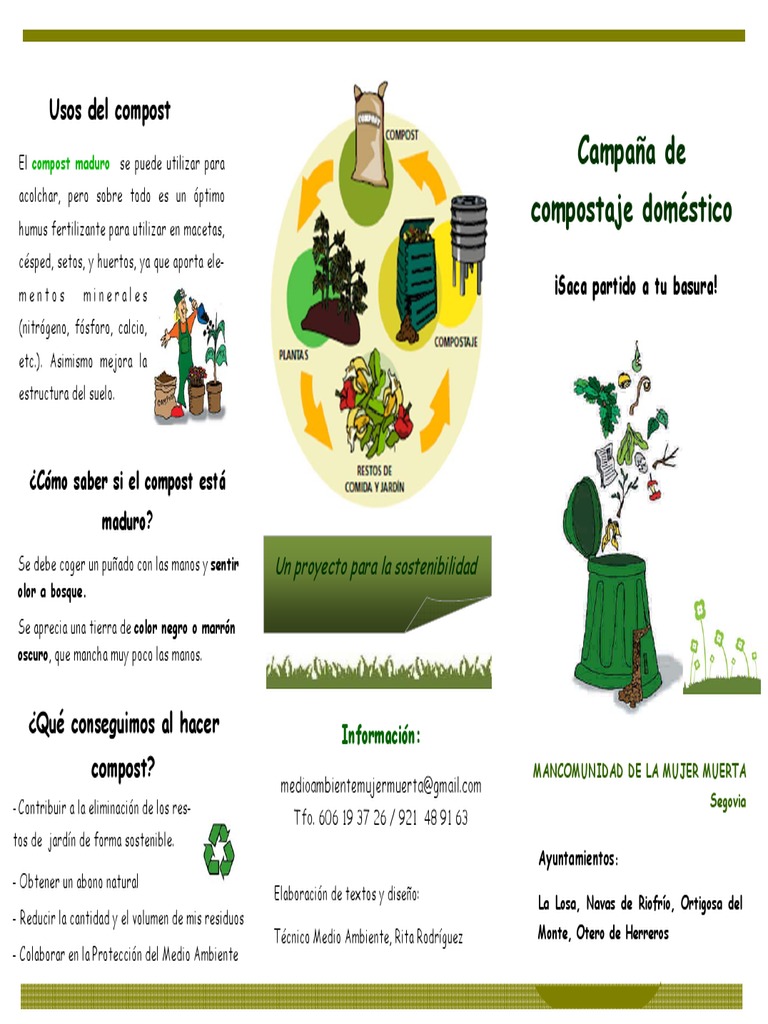 Triptico Compost Domestico | PDF | Compost | Agricultura