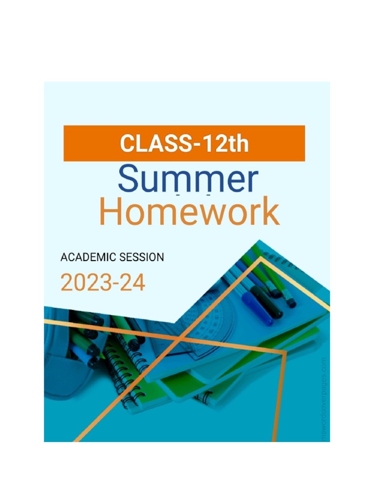Summer ???? Holiday Homework 2023-24 | PDF | Goodwill (Accounting ...