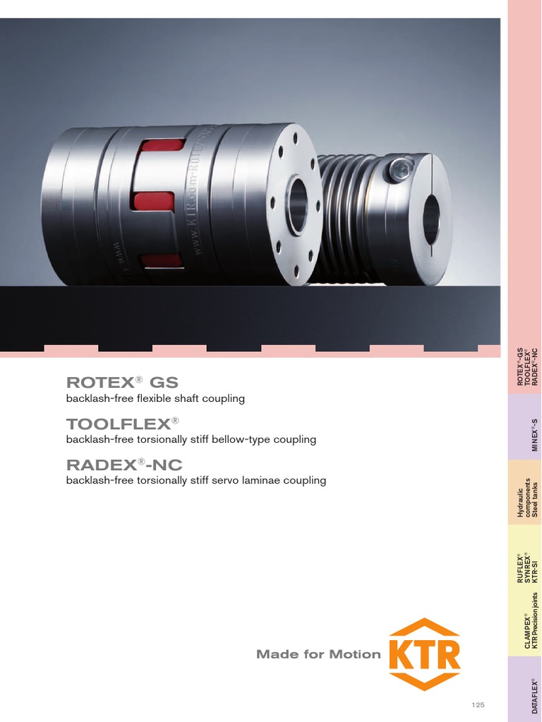 Acoplamento KTR - Rotex Toolflex Radex | PDF | Physical Sciences ...