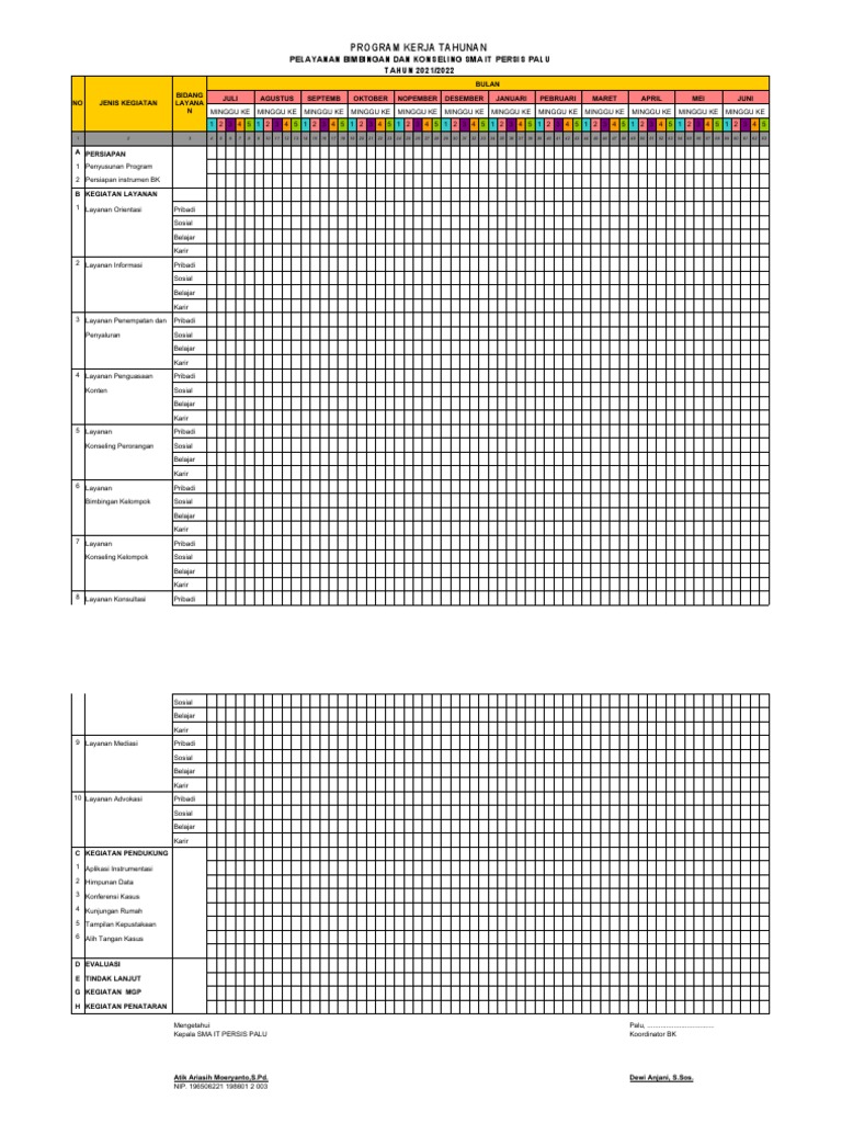 Lampiran 6 Program Kerja BK | PDF