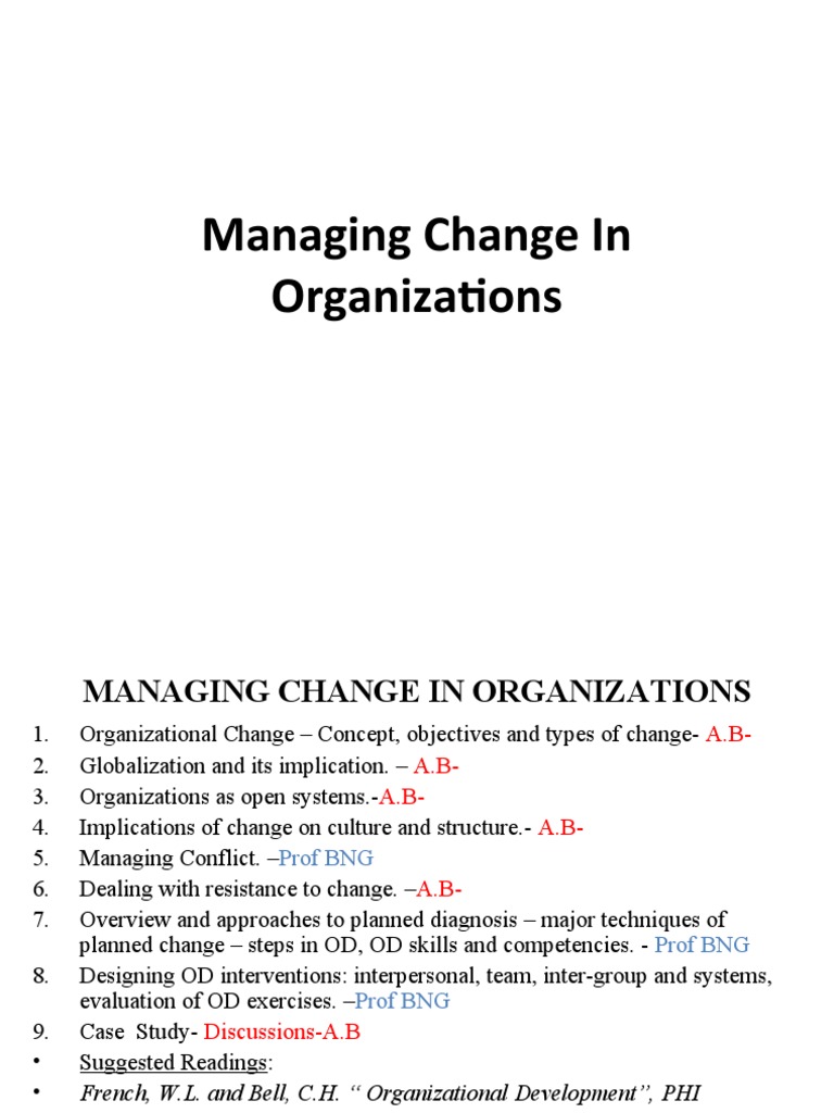 Managing Change in Organizations 2022 | PDF | Change Management | Recession