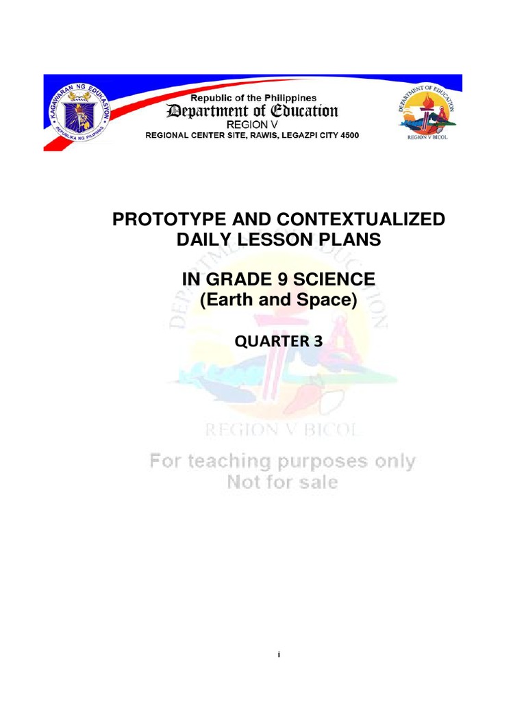 Science DLP Grade 9 Quarter 3 | PDF | Lava | Volcano