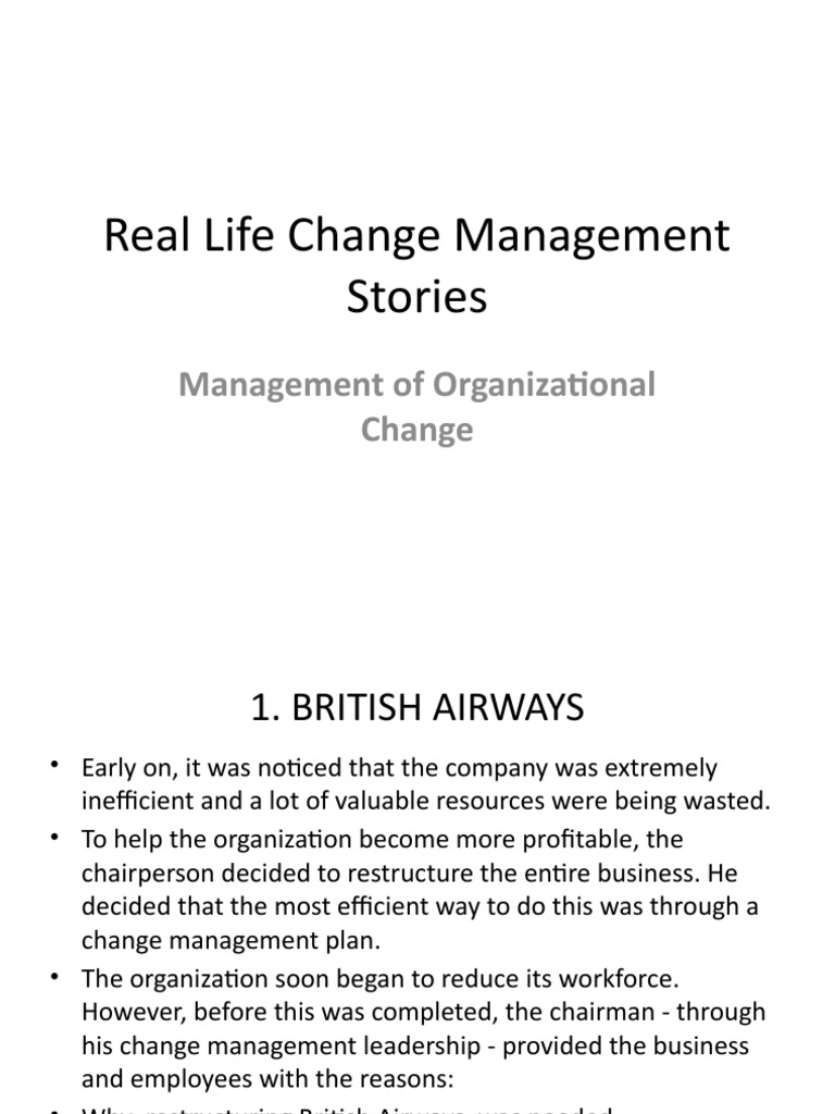 Real Life Change Management Stories | PDF | Change Management | Nokia