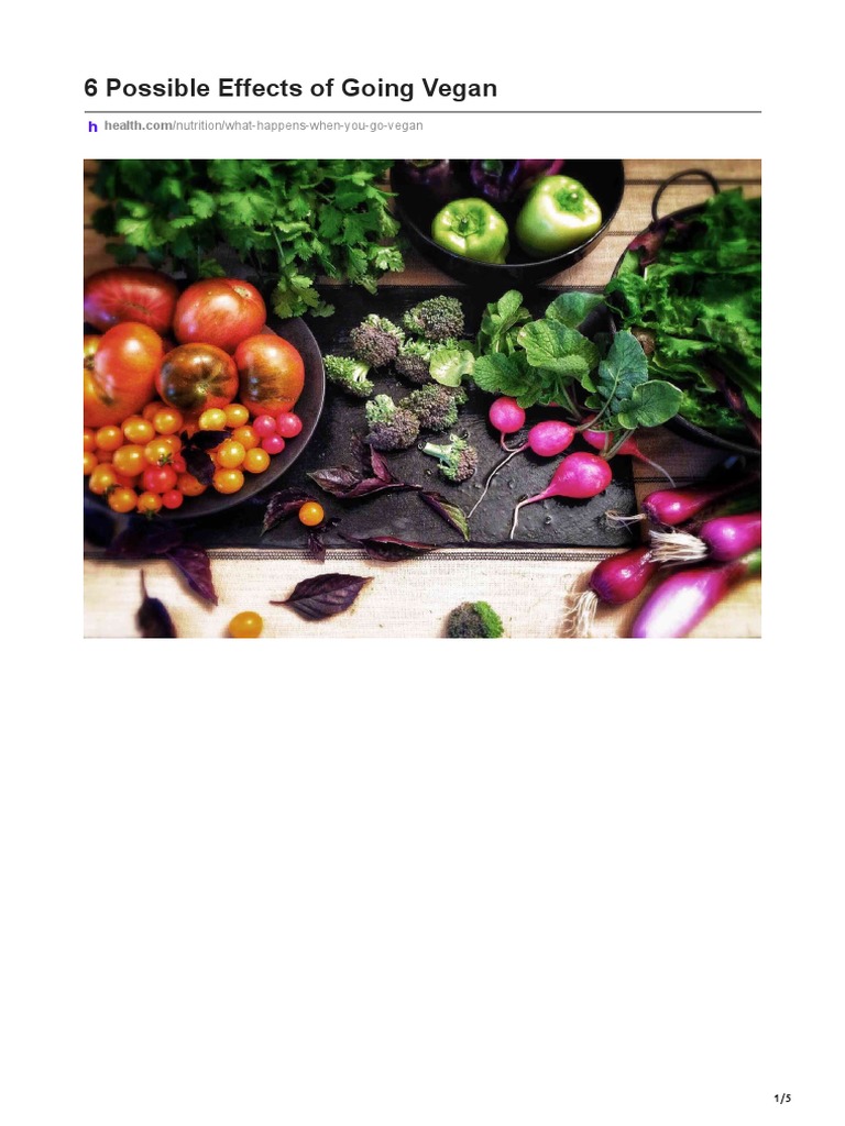 6 Possible Effects of Going Vegan | PDF | Taste | Veganism