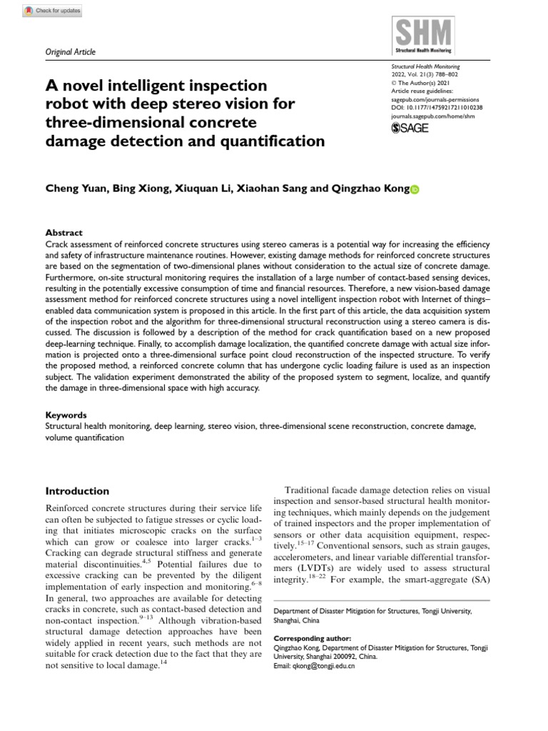 A Novel Intelligent Inspection Robot With Deep Stereo Vision For Three-Dimensional Concrete ...