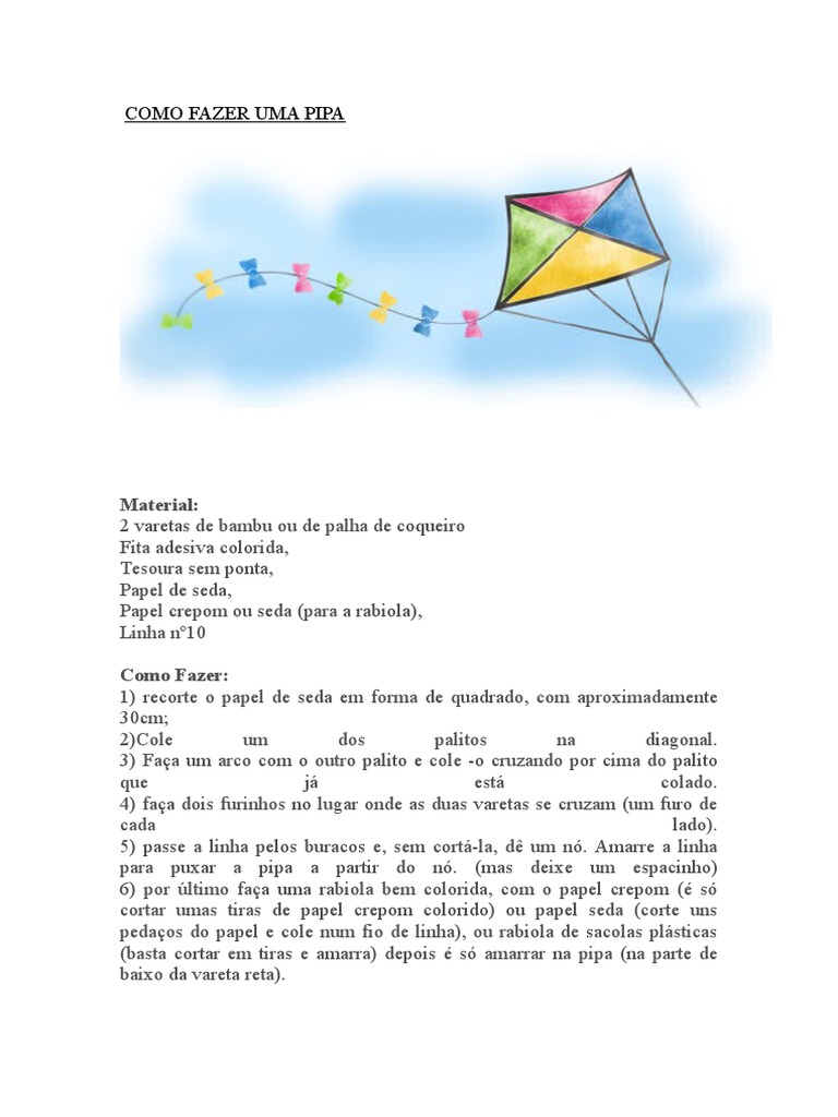 Como Fazer Uma Pipa | PDF | Pipa | Relâmpago