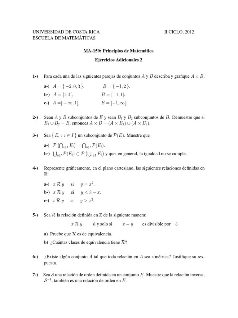 Ejercicios Adicionales 2 | PDF