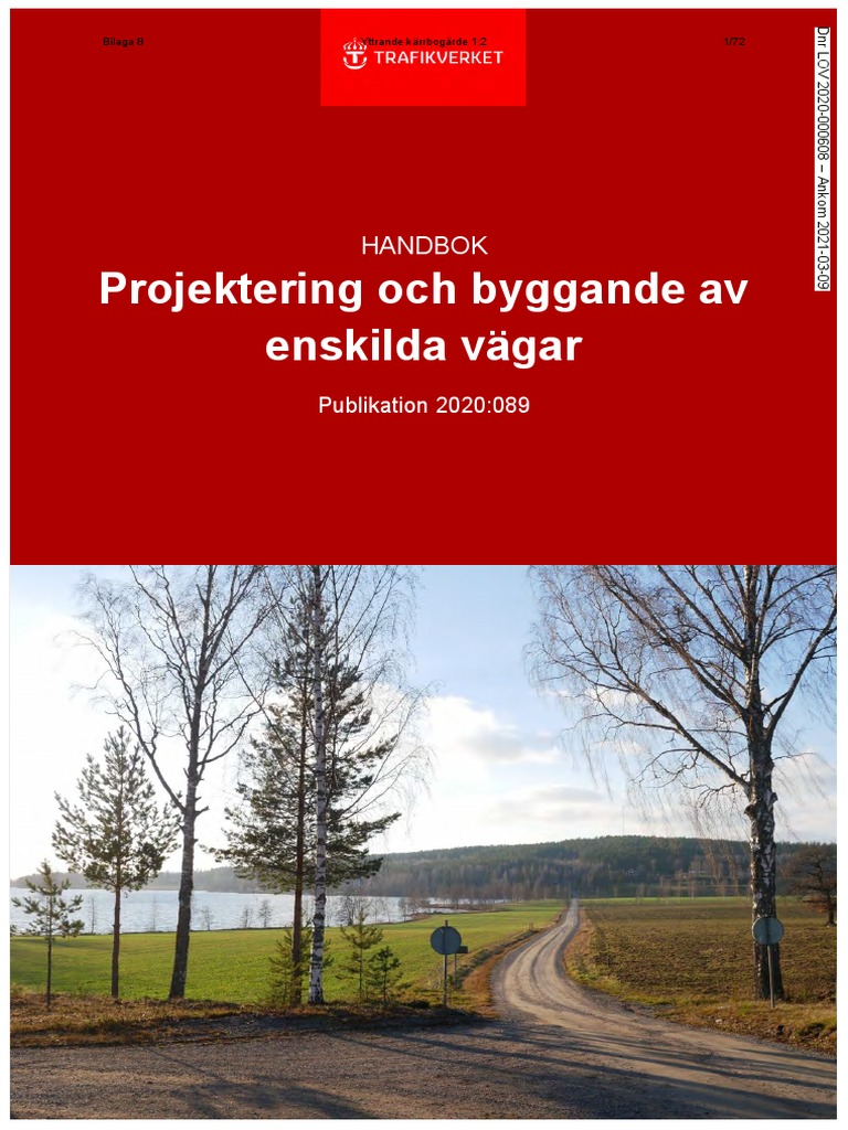 Handbok Projektering Och Byggande Av Enskilda Vägar | PDF