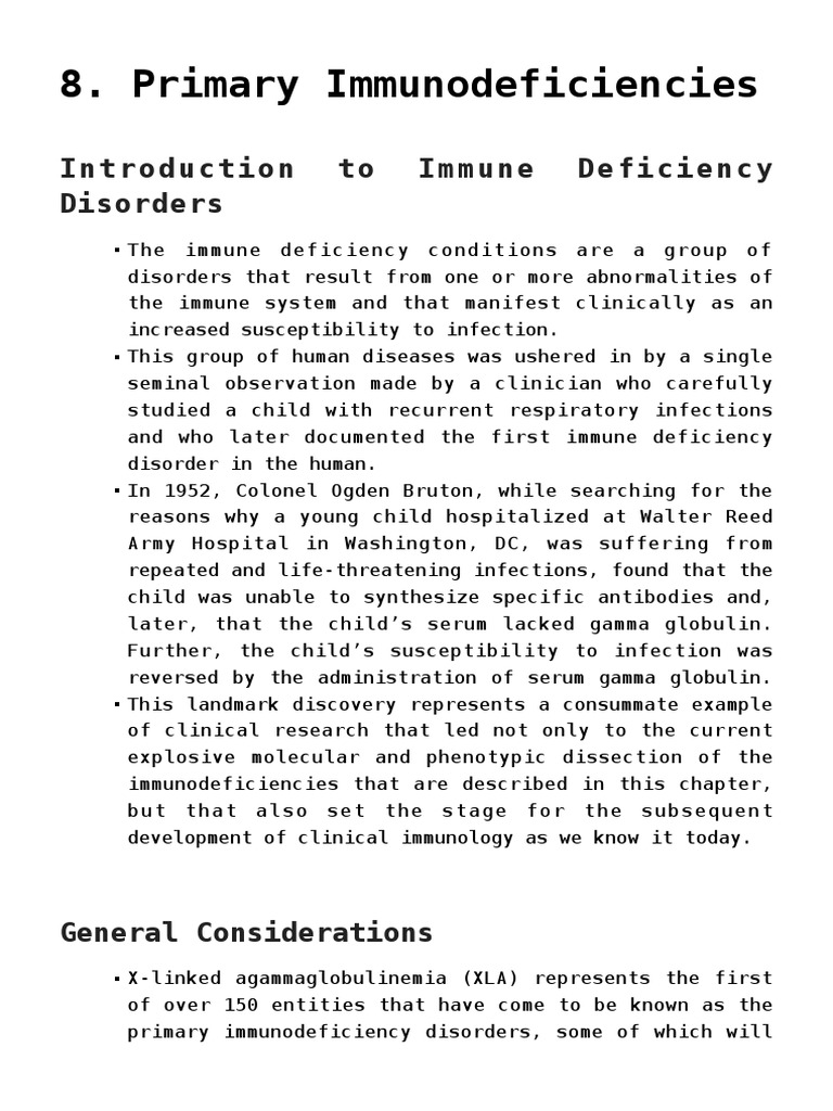 Primary Immunodeficiencies 2 PDF | PDF | T Cell | Immunodeficiency
