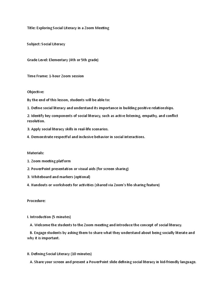 Detailed Lesson Plan | PDF | Literacy | Microsoft Power Point