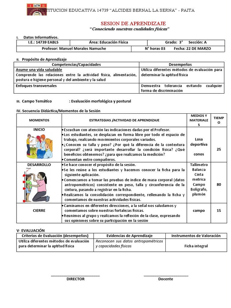 SESIONES | PDF | Evaluación | Aprendizaje