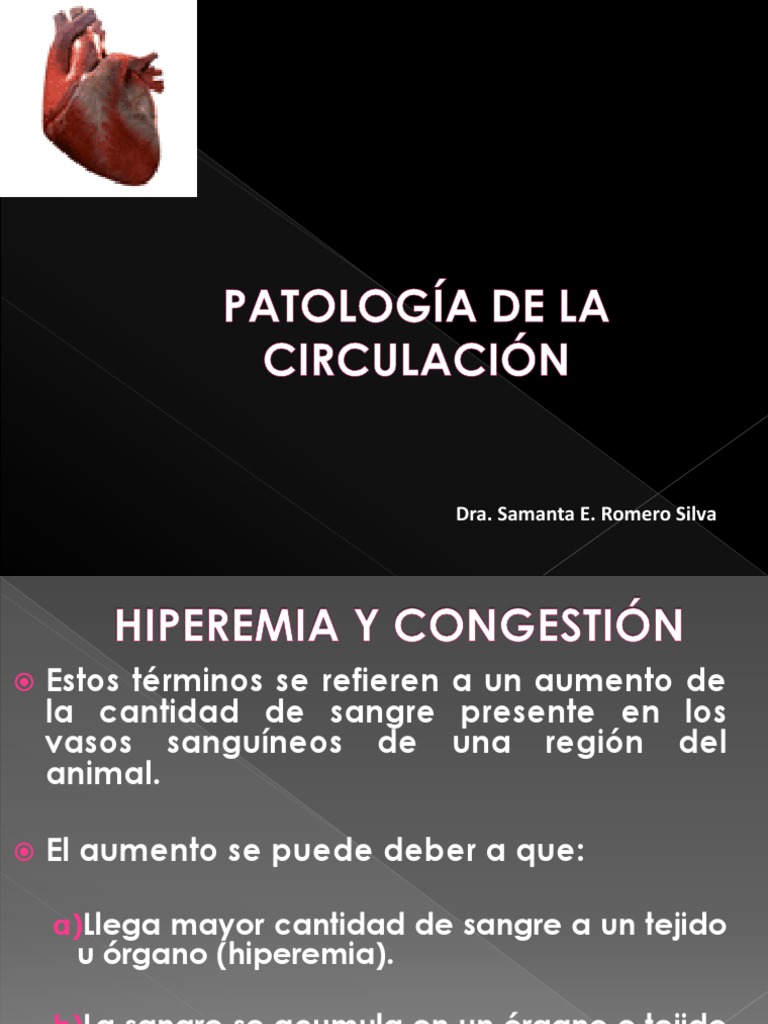 Hiperemia y Congestión en Patología Veterinaria | PDF | Coagulación | Edema