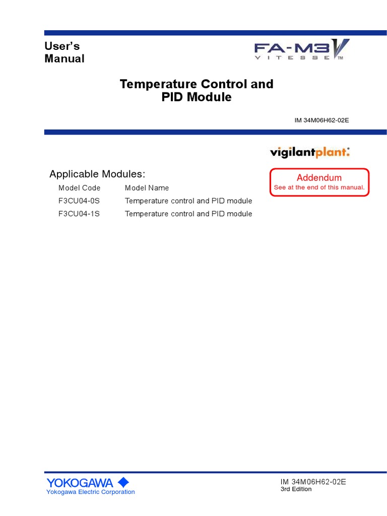 Temperature Control and PID: User's Manual | PDF | Parameter (Computer Programming) | Safety