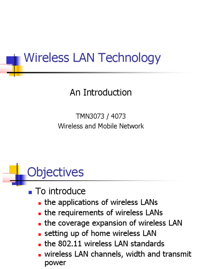 05 Wireless LAN - Technology 2018A | PDF | Wireless Lan | Computer Network