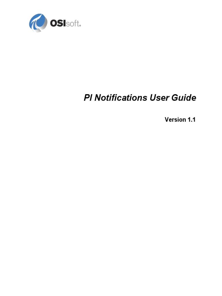 PI Notifications User Guide | PDF | Microsoft Windows | World Wide Web