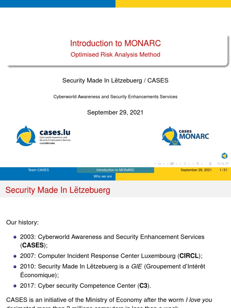 MONARC Risk Management Method Overview | PDF | Vulnerability (Computing ...