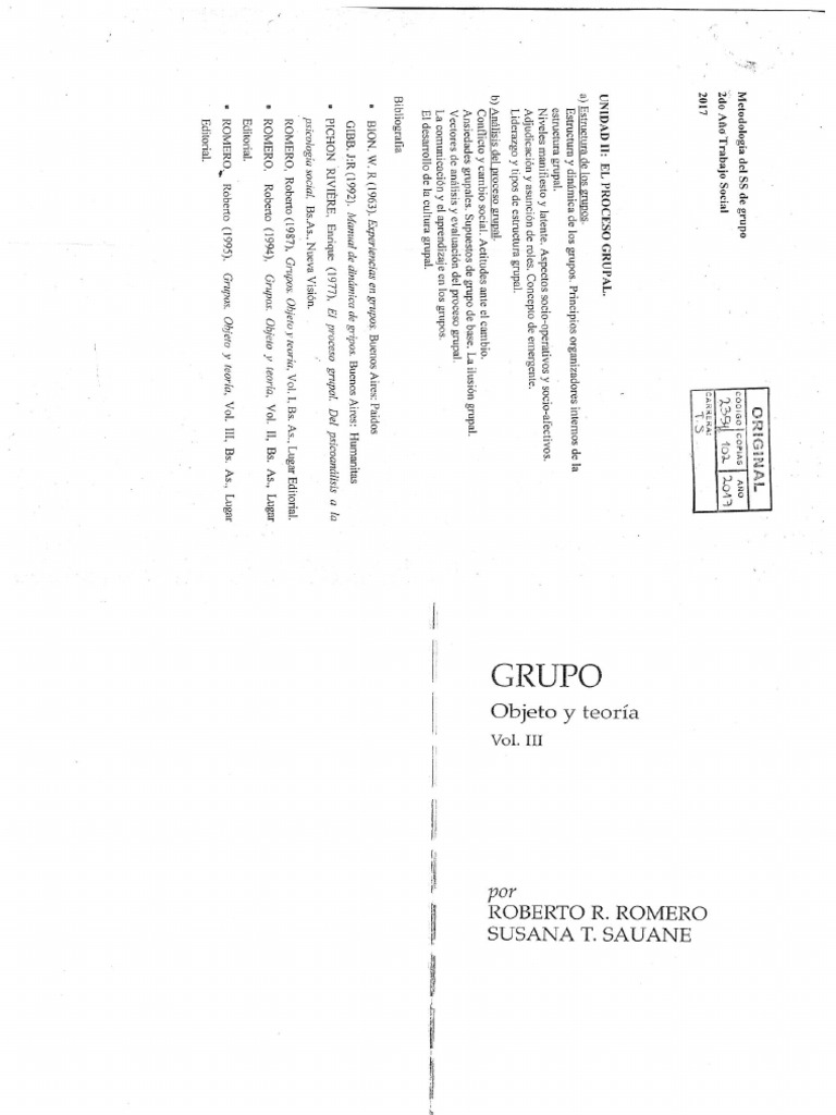 Unidad 2 El Proceso Grupal | PDF