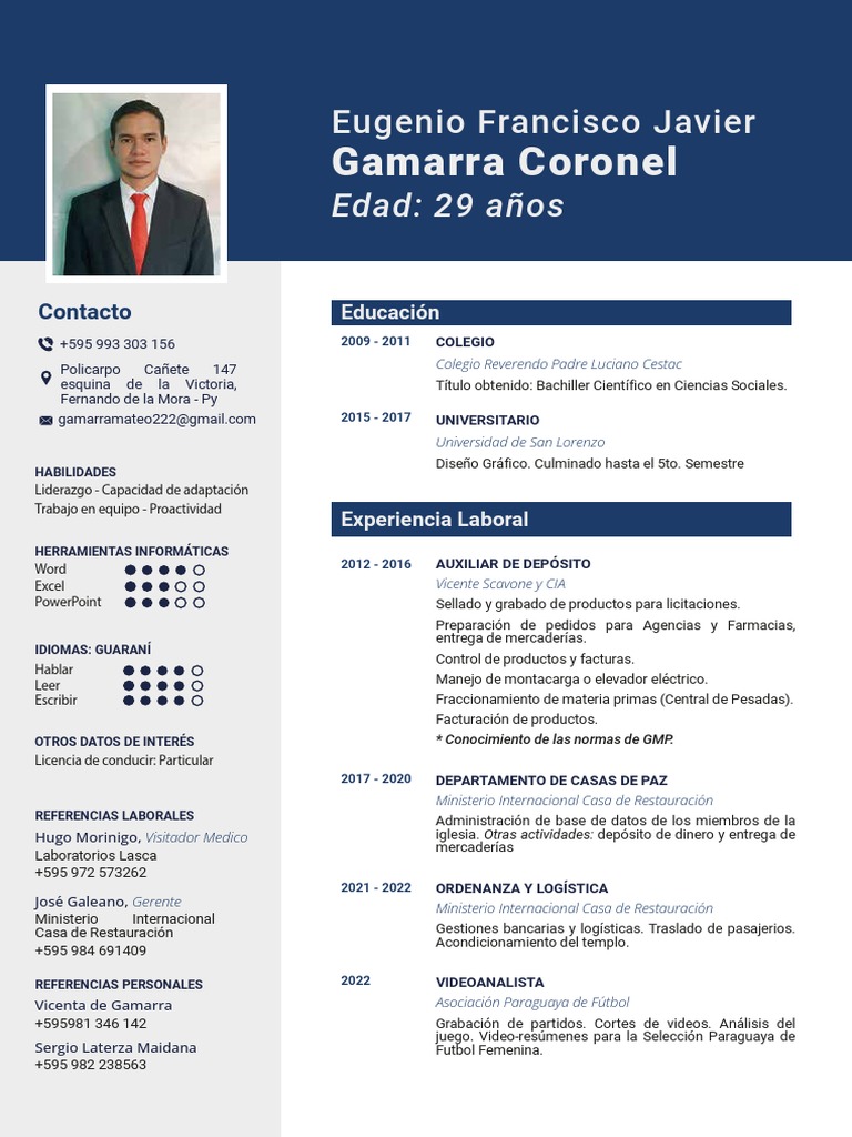 CV Javier Gamarra | PDF