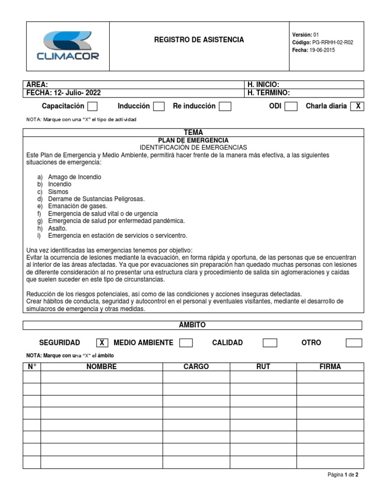 12-07 - 2022 Identificación de Emergencias | PDF | Emergencia 12-07 - 2022 Identificación de Emergencias | PDF | Emergencia