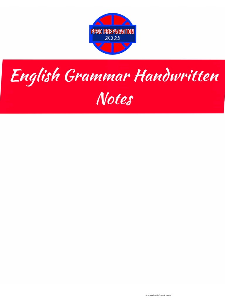 Basic English Grammar Notes | PDF