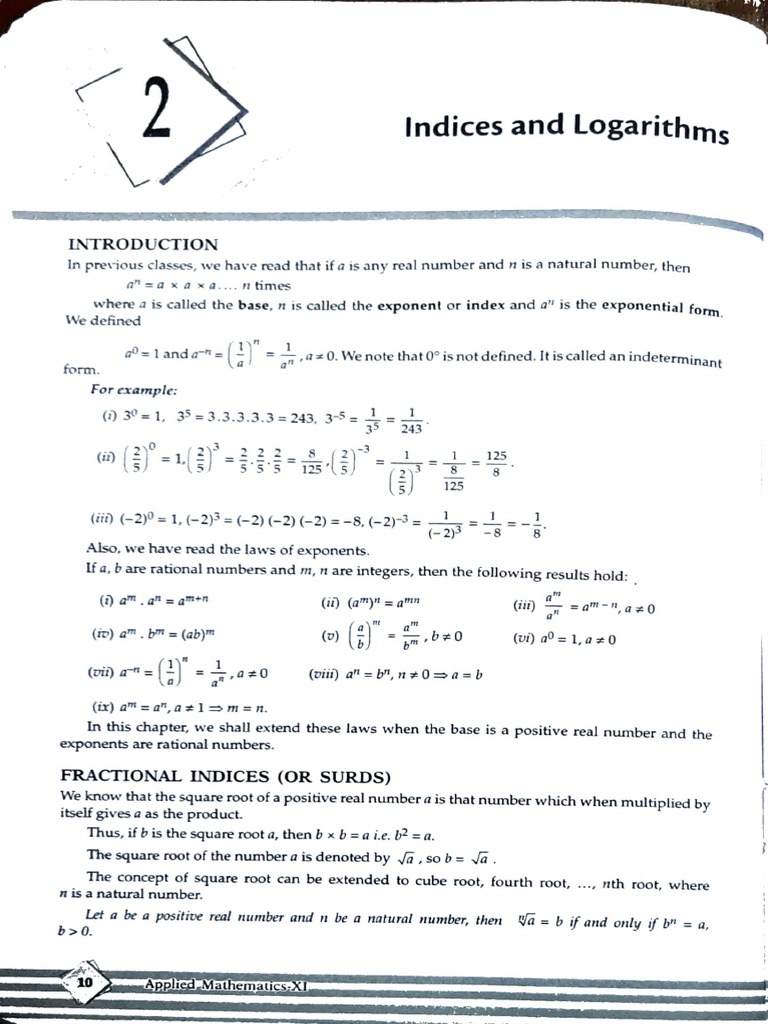 Chapter 2 Applied Maths | PDF | Exponentiation | Numbers