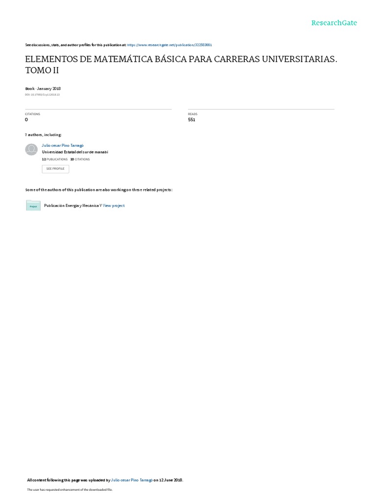 Elementos de Matematica Basica para Carreras Unive | PDF | Matemáticas | Proposición