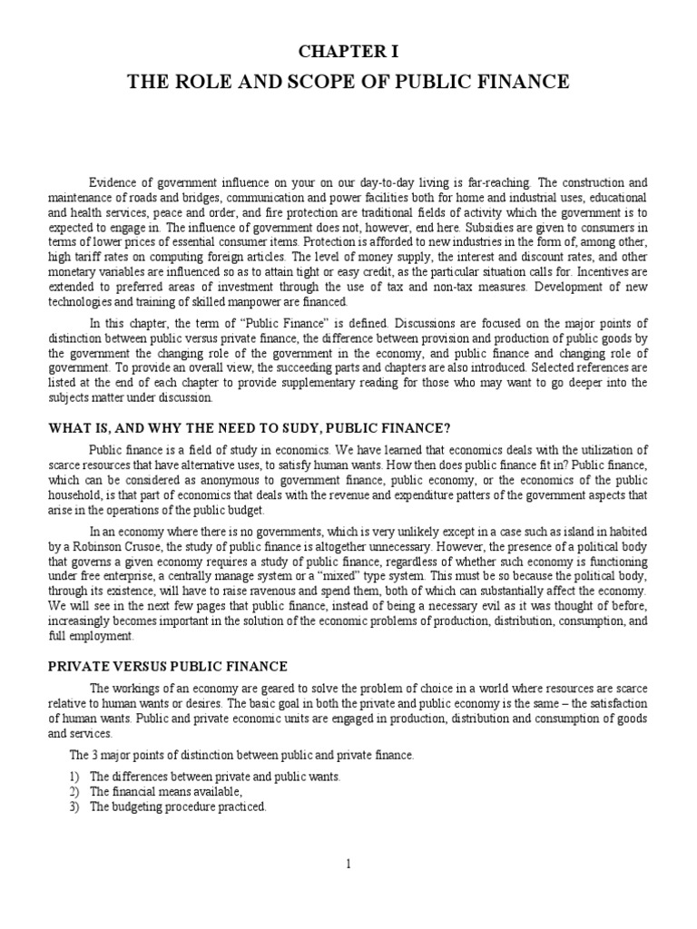 Chapter 1 | PDF | Public Finance | Taxes