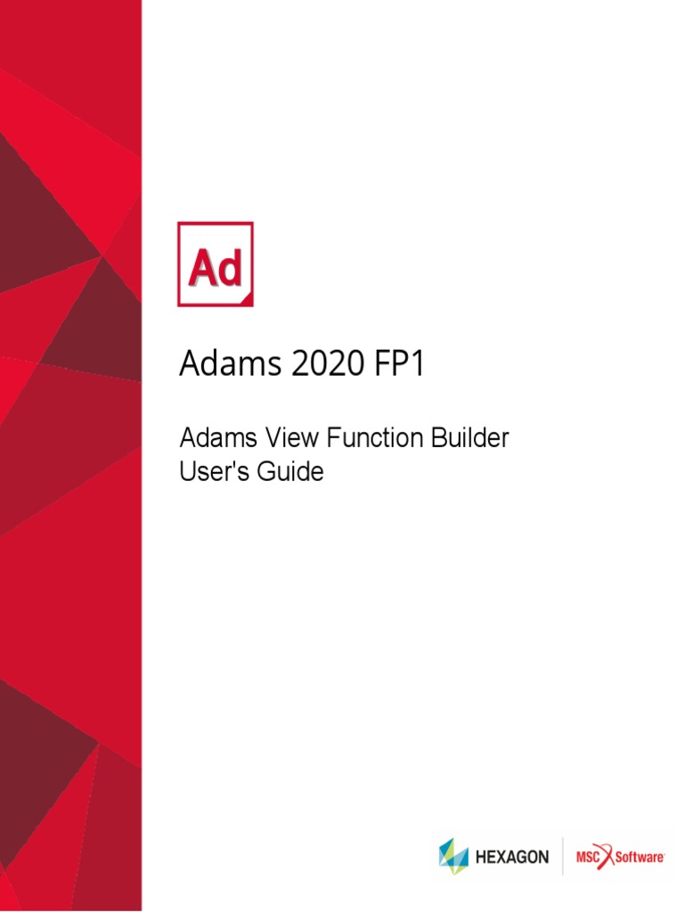 Adams_2020_FP1_Adams_View_Function_Builder_User_Guide | PDF | Data Type | Variable (Mathematics)