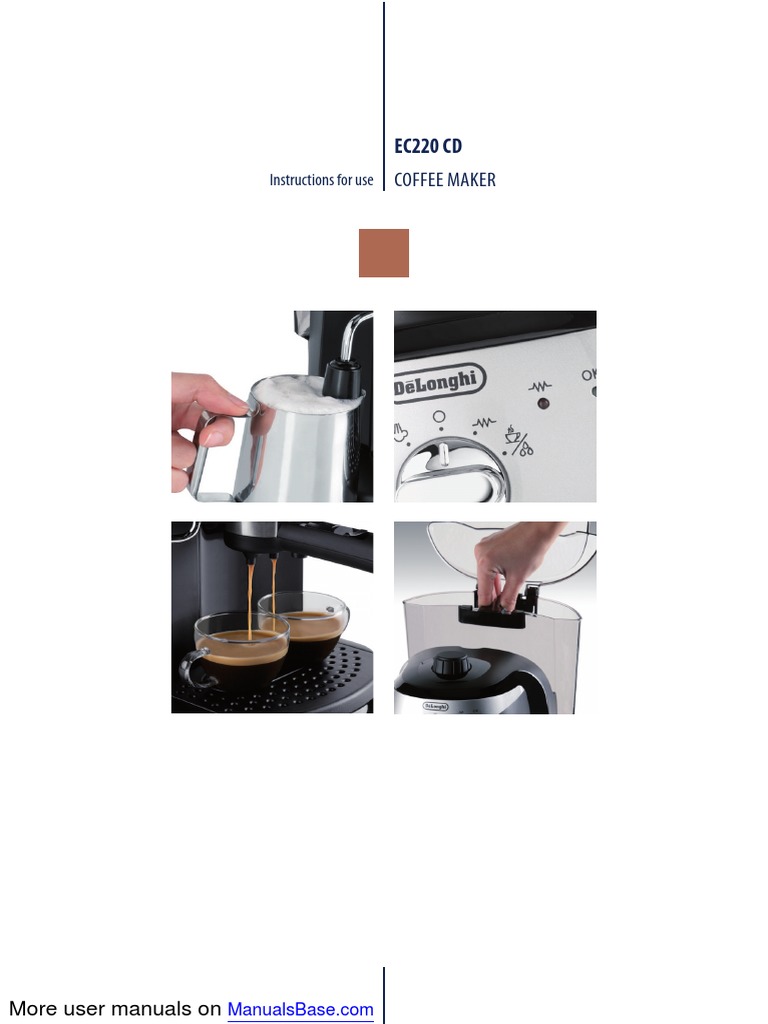 DeLonghi Coffeemaker EC220 CD | PDF | Ac Power Plugs And Sockets | Fuse (Electrical)