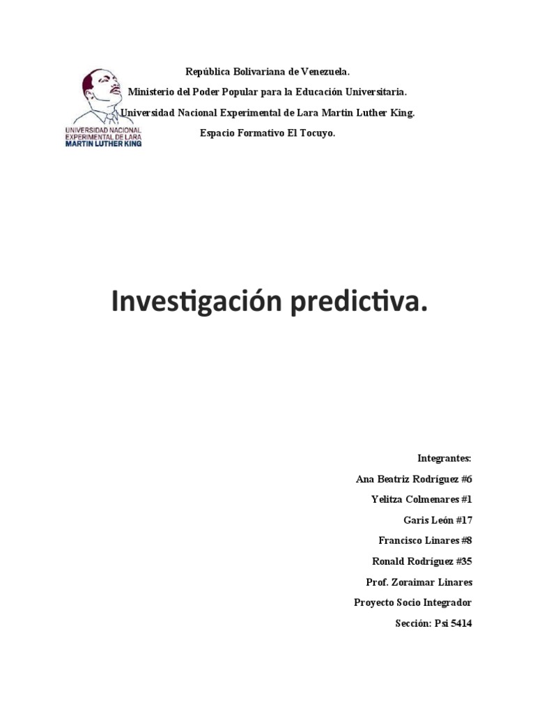 Tipos de Investigación Predictiva | PDF | Ciencia cognitiva | Cognición