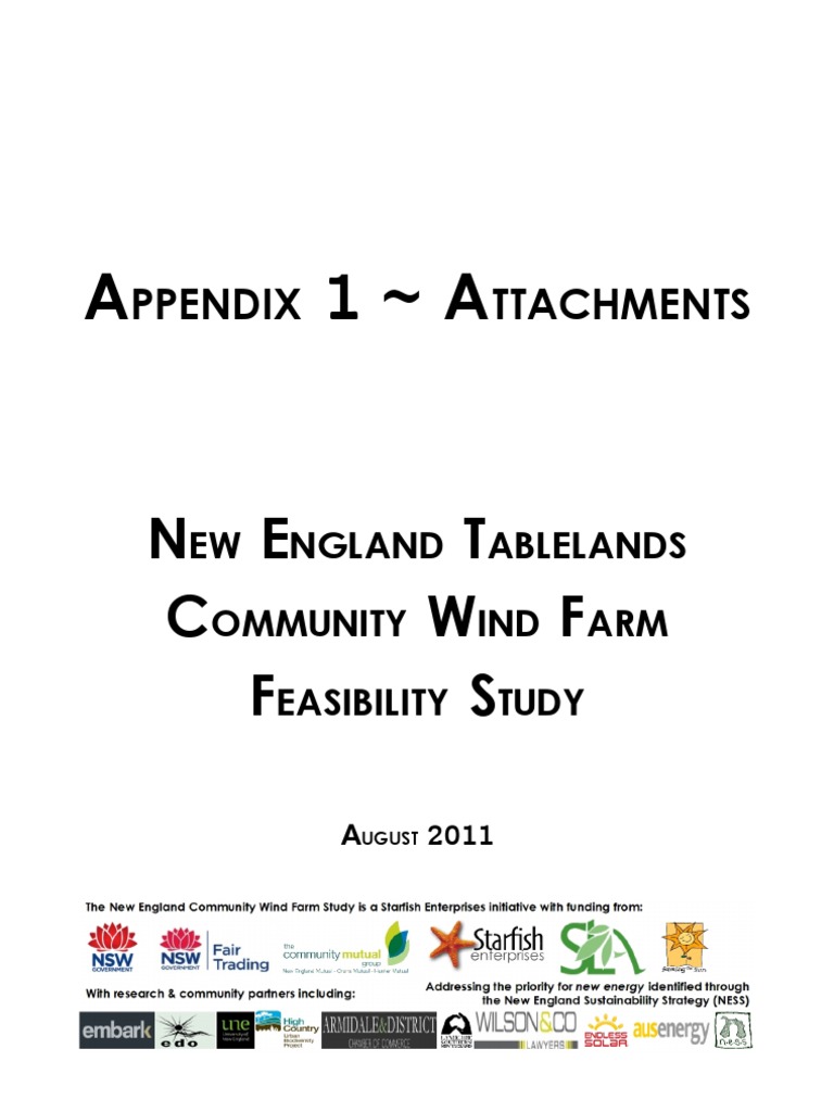 Appendix 1 Attachments | PDF | Wind Power | Solar Power