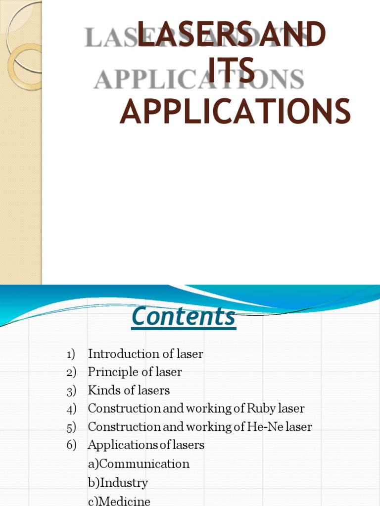 19 Laser | PDF | Laser | Applied And Interdisciplinary Physics