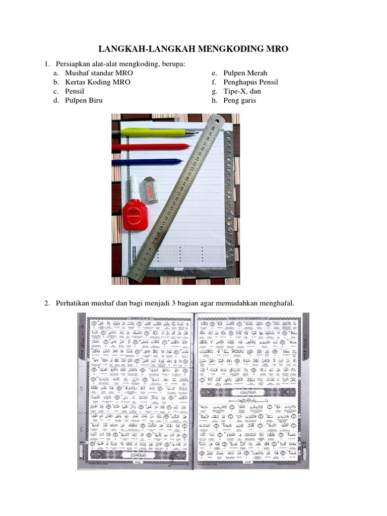 Langkah Mengkoding Mro | PDF