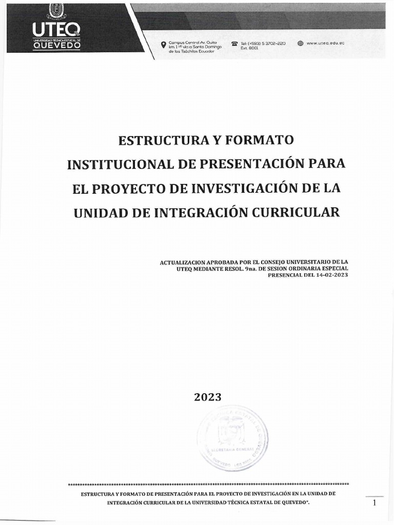 Actualización Estructura y Formato Institucional de Presentación para ...