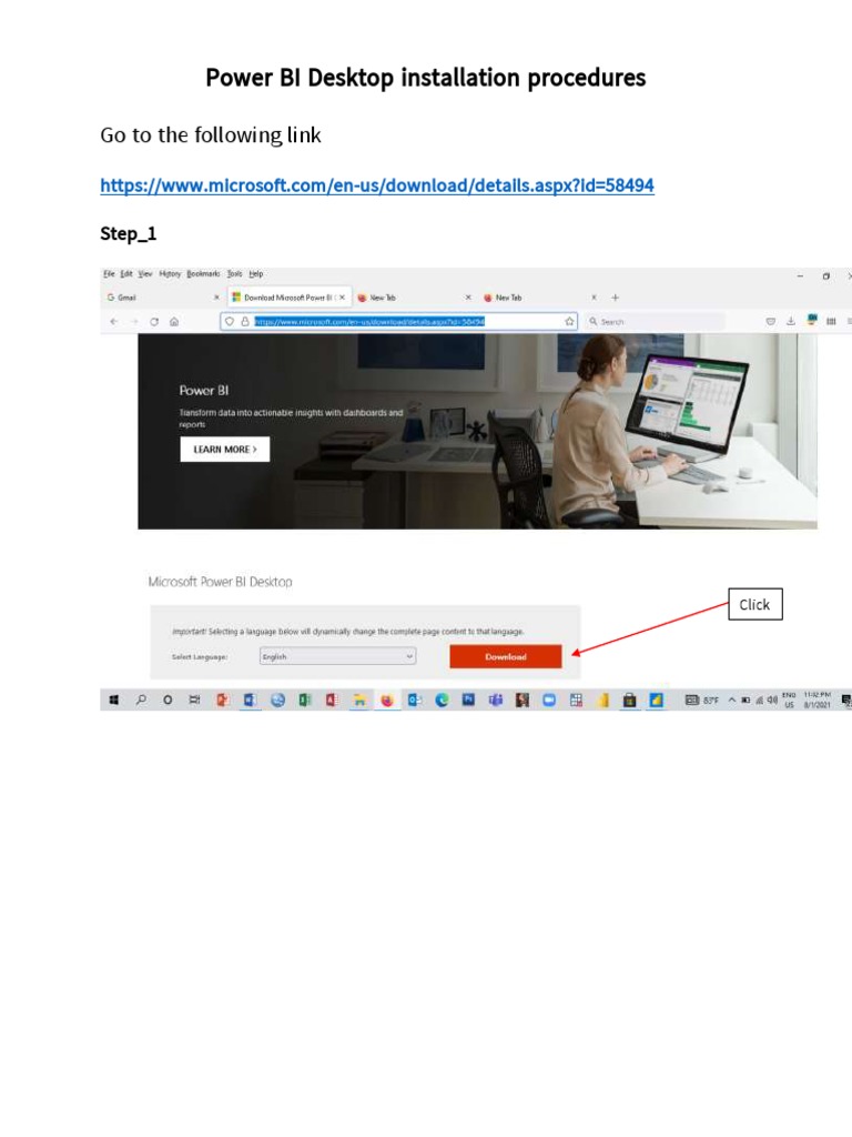 1 - Power BI Desktop Installation Procedures | PDF