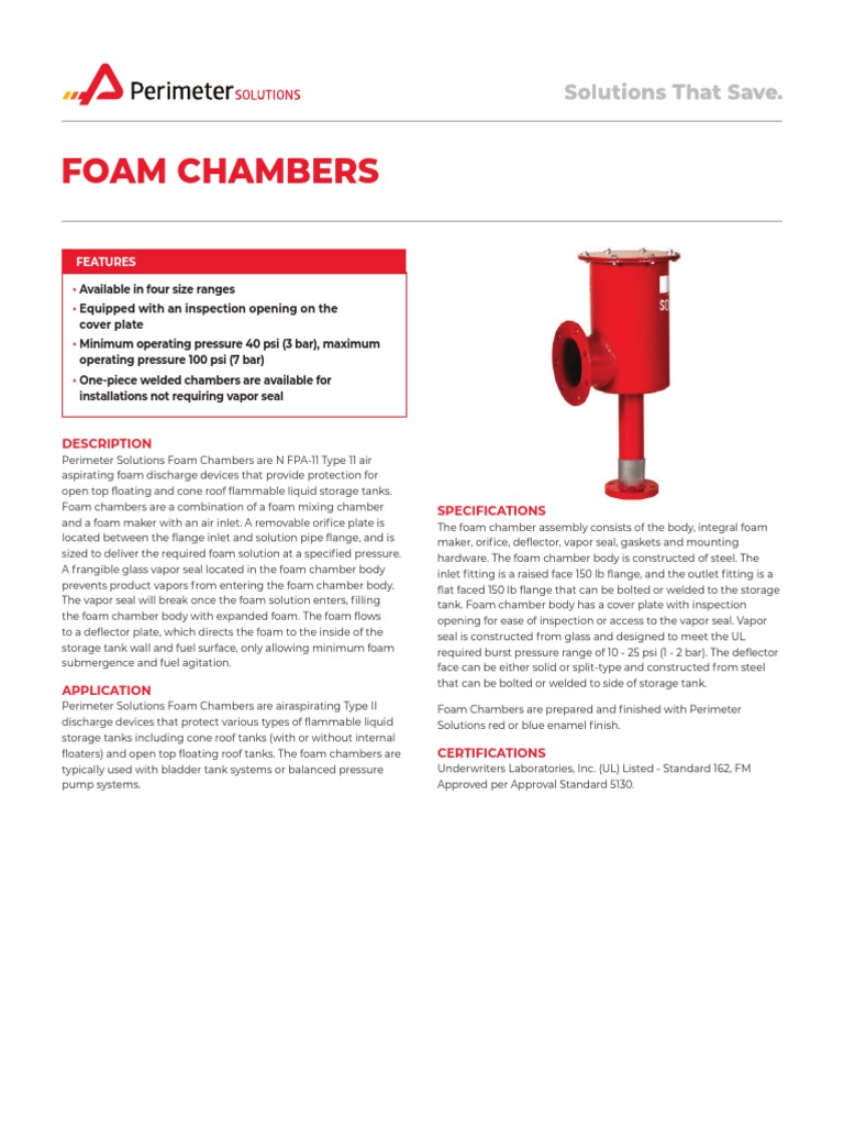Reliable SOLBERG Foam Chambers F 2011010 6NL | PDF | Foam | Pipe (Fluid Conveyance)