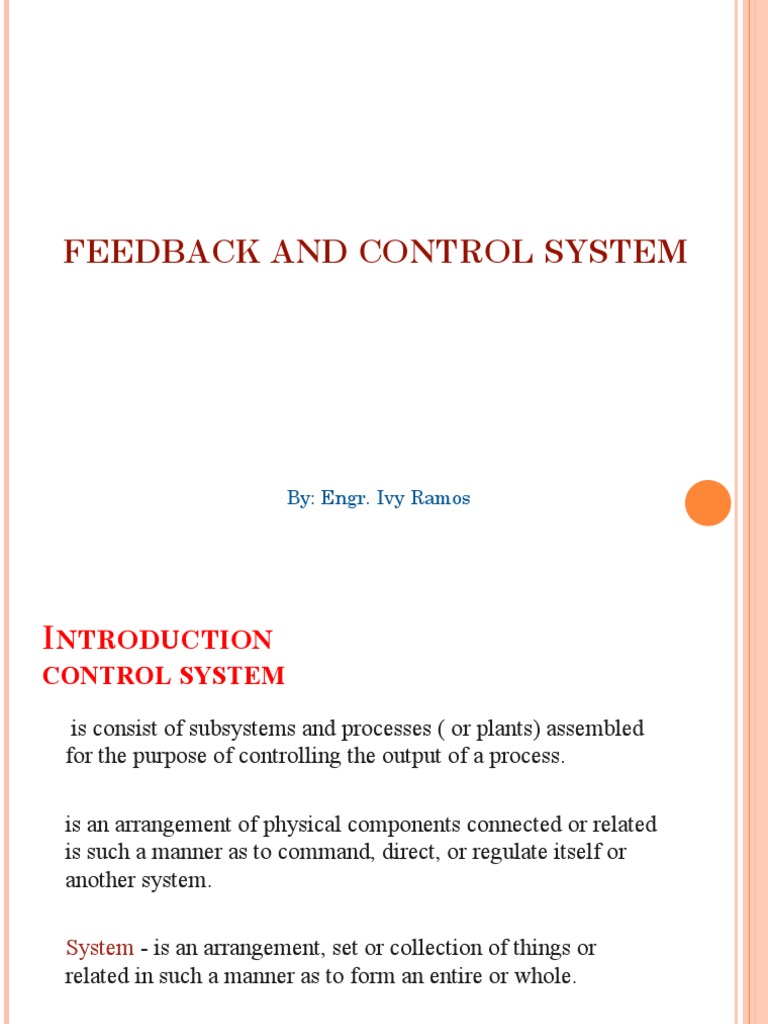 Control Systems Ppt 1 Pdf Discrete Time And Continuous Time