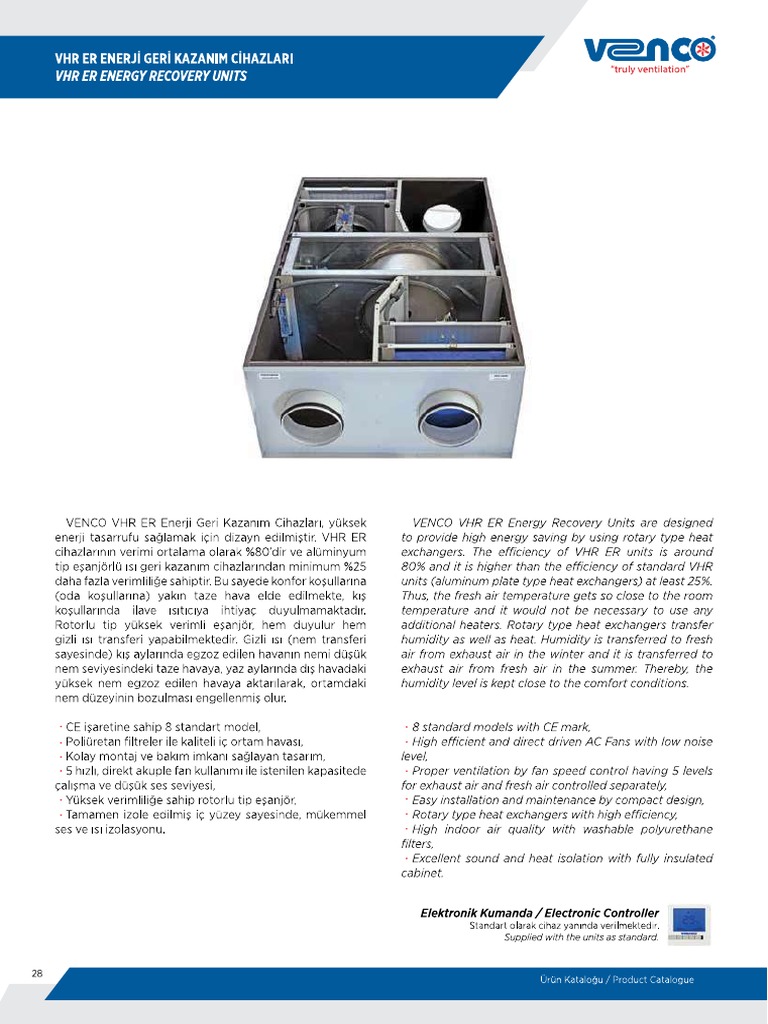 Venco VHR ER Energy Recovery Unit | PDF