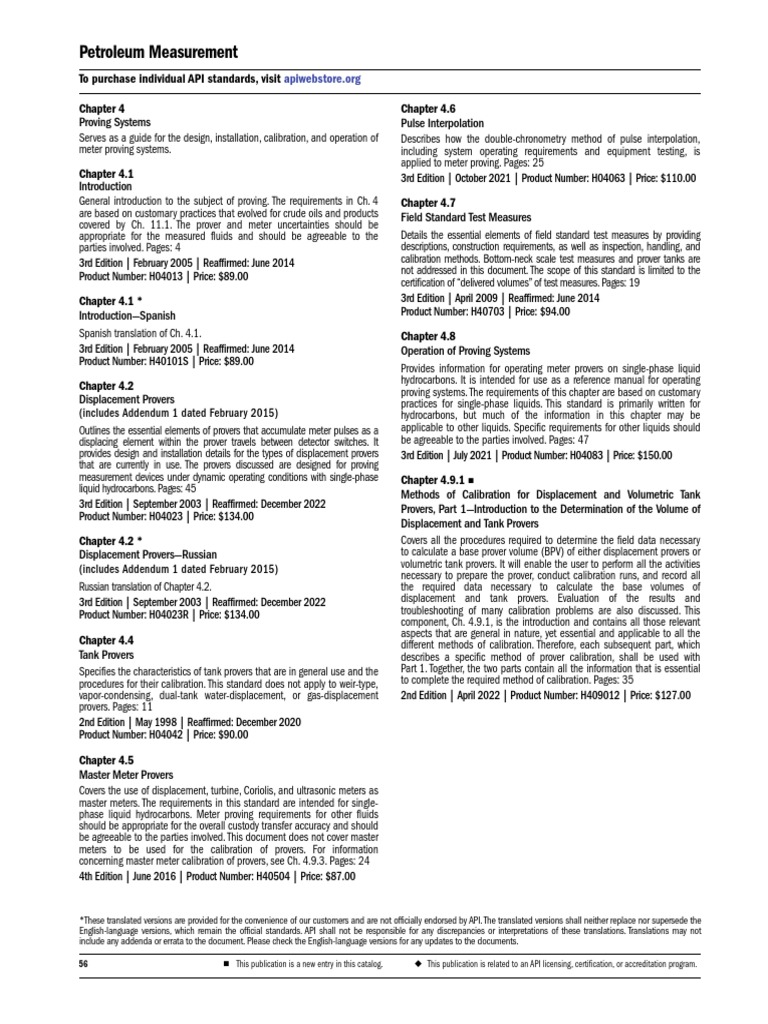 Petroleum Measurement Standards Guide | PDF | Calibration | Petroleum