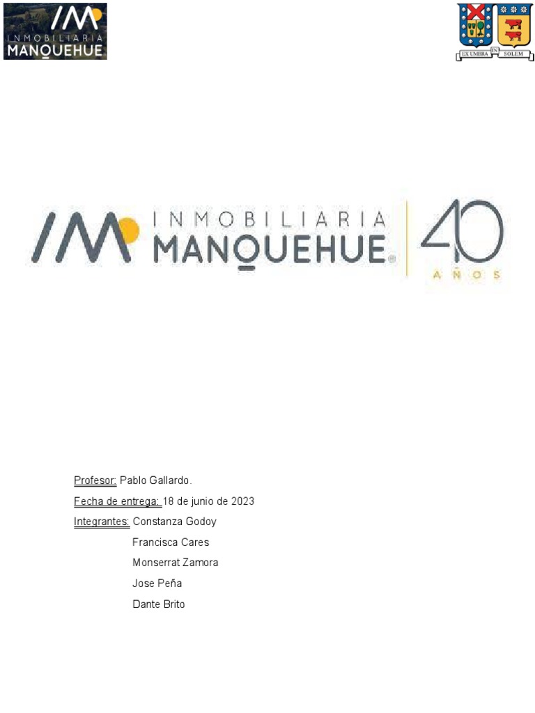 Inmobiliaria Manquehue Informe. | PDF | Marketing | edificio