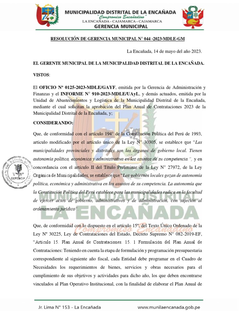 RESOLUCIÓN PAC SEGUNDA MODIFICATORIA | PDF | Gobierno local | Presupuesto