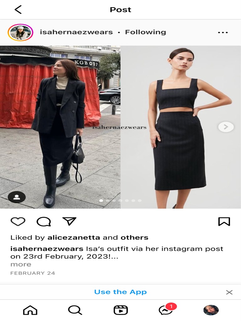 Isa Hernáez Style On Instagram Isa's Outfit Via Her Instagram Post On ...