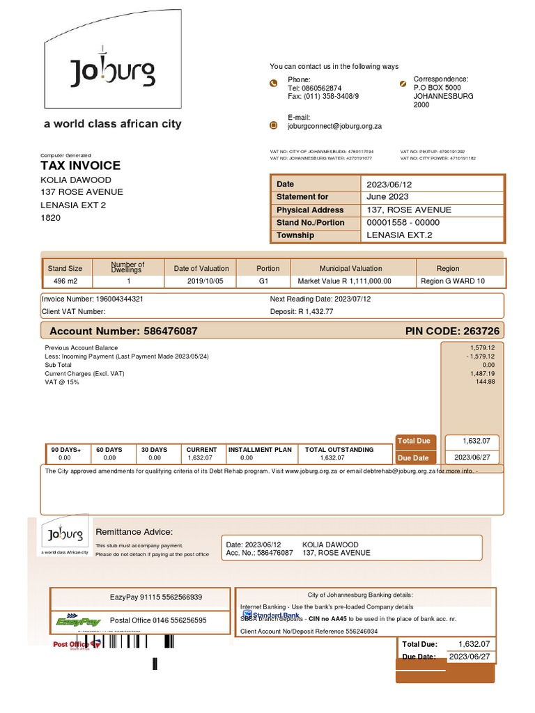 Tax Invoice Kolia Dawood-03-07-23 | PDF | Value Added Tax | Banks