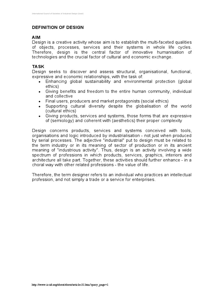 Definition of Design | PDF