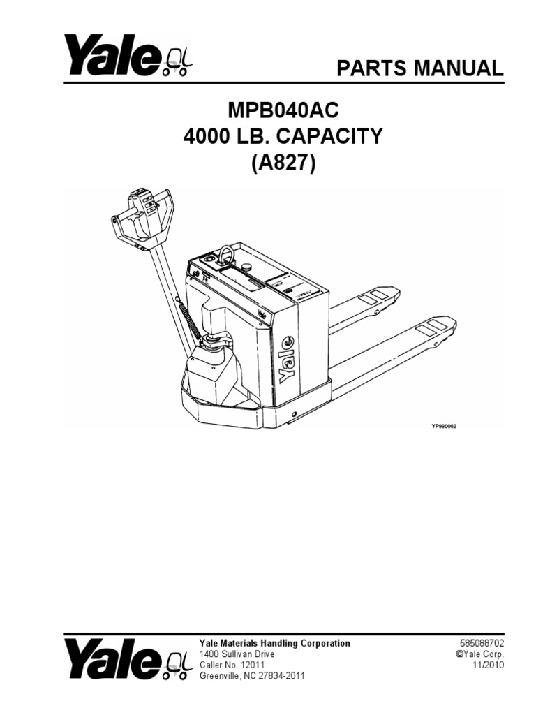 MPB040AC-[A827]-Y-PM-US-EN-(11-2010) | PDF | Forklift | Manufactured Goods