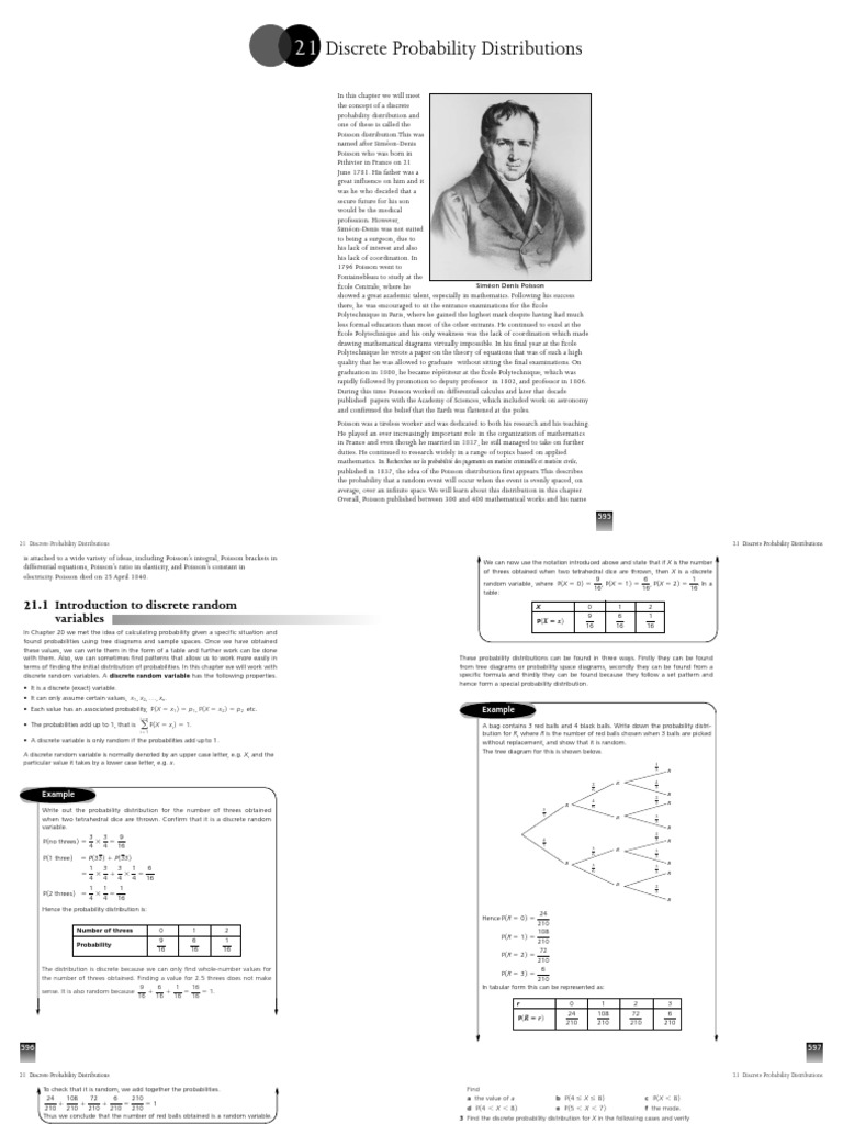 21 Discrete Probability | PDF | Probability Distribution | Expected Value