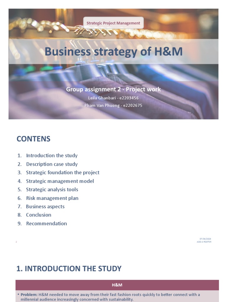 SPM - GROUP 4 - Project Work - Presentation | PDF | Strategic ...