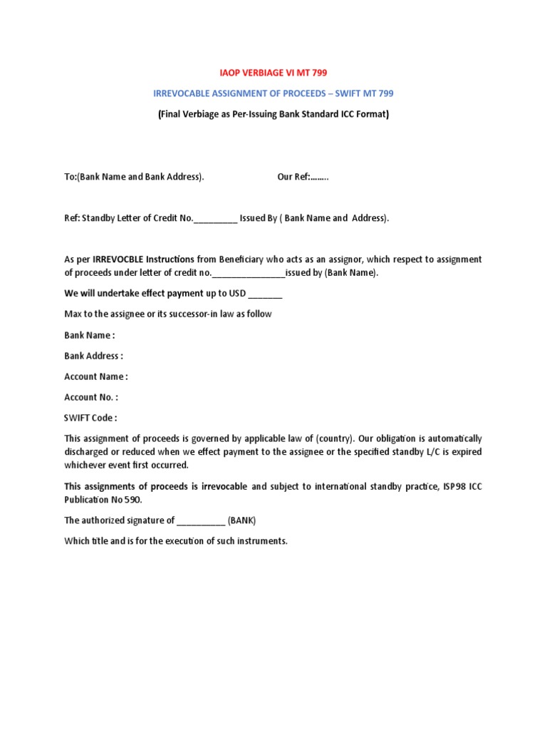 Assignment of Proceeds | PDF | Finance & Money Management