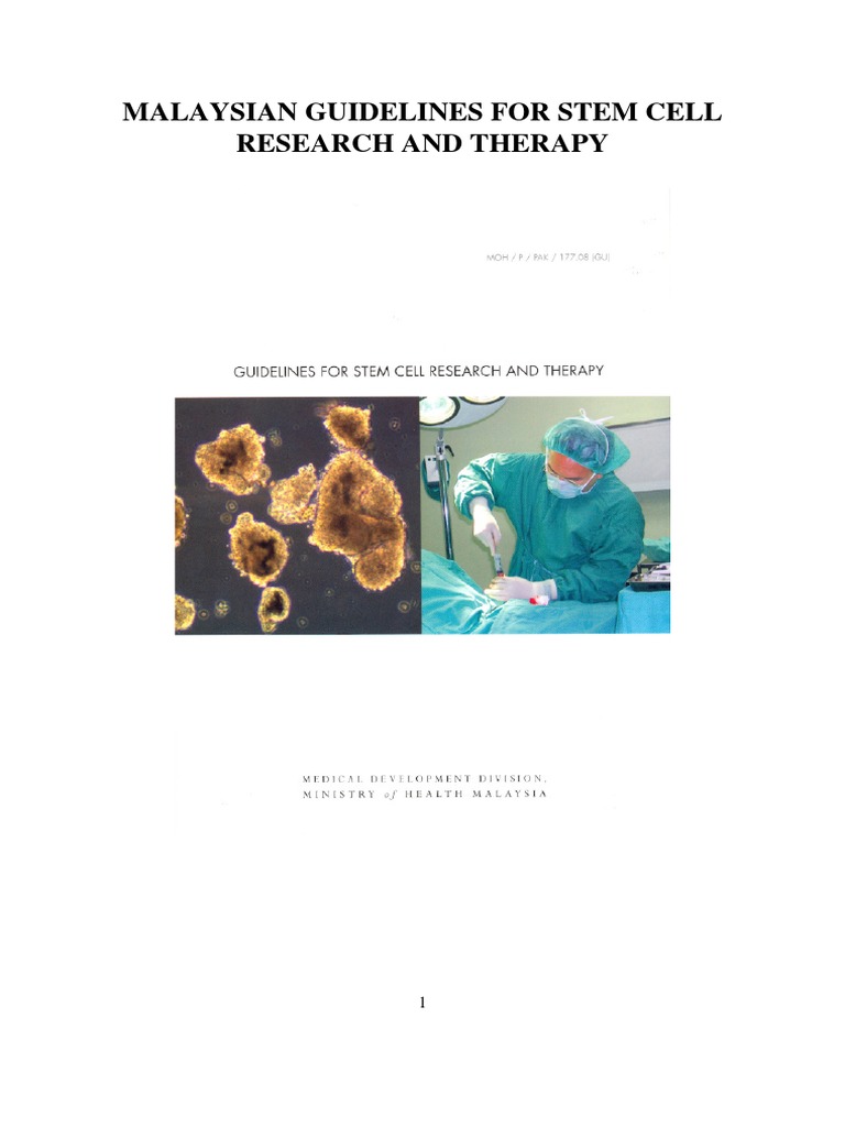 Malaysian Guidelines For Stem Cell Research and Therapy 2009 | PDF ...