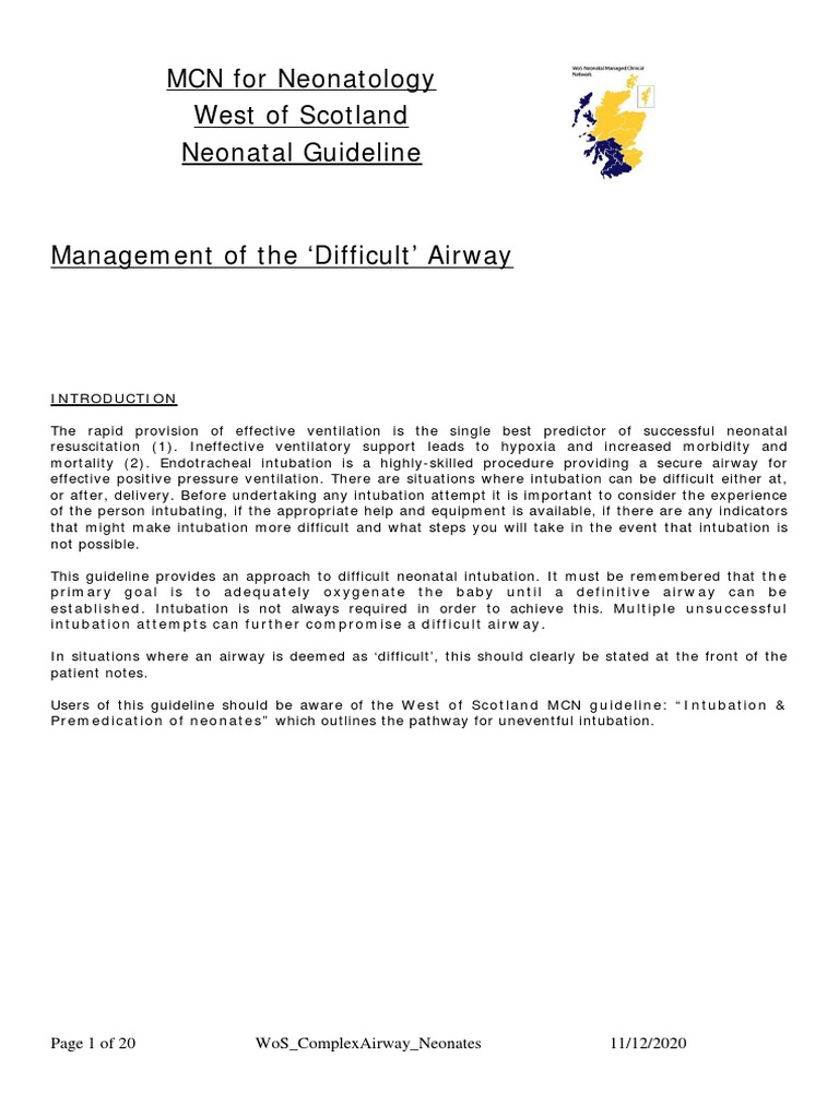 Complex Airway Management - WoS | PDF | Anesthesia | Health Care